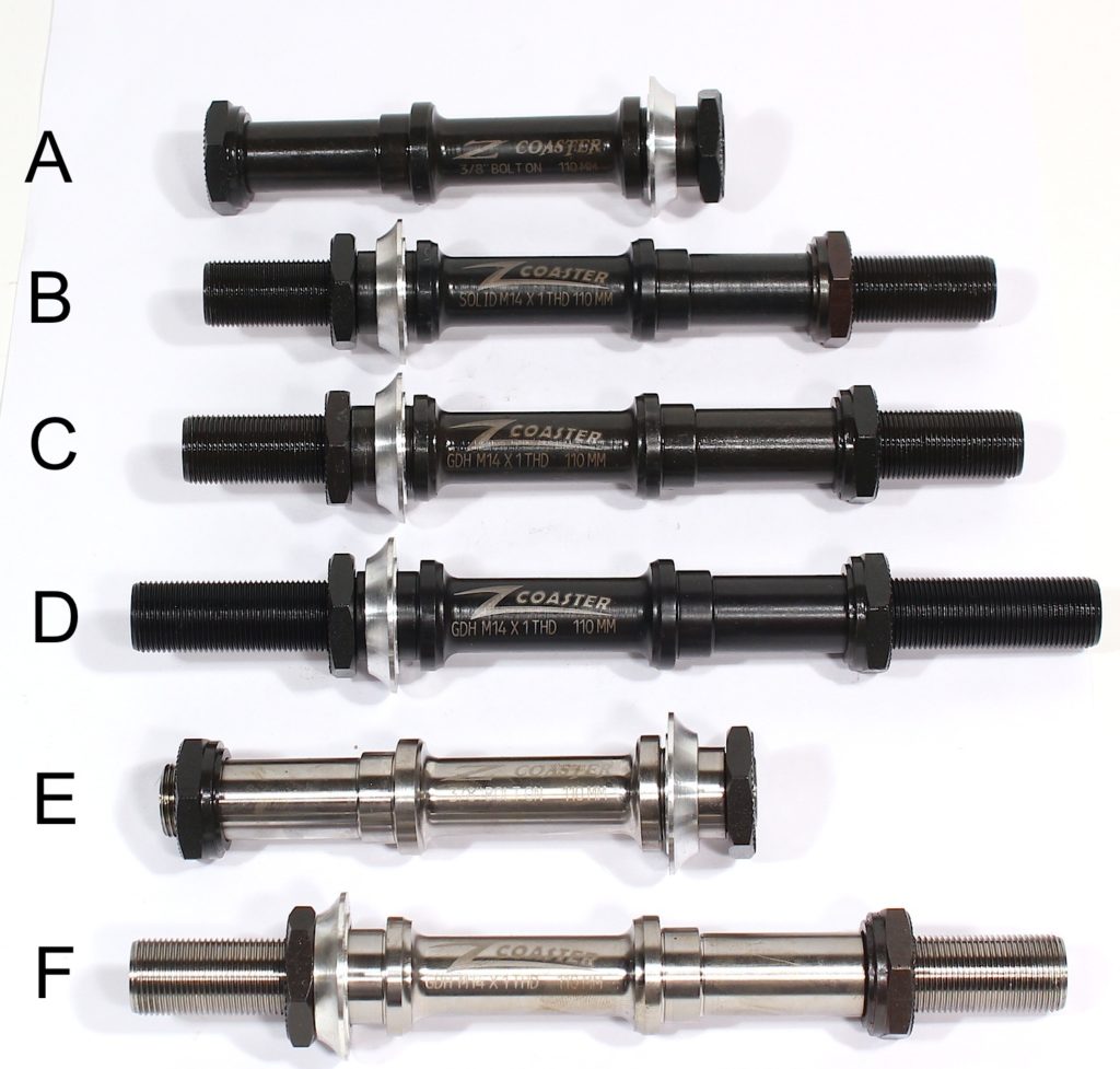 ZCoaster ® / Gulf Coaster HUB AXLES