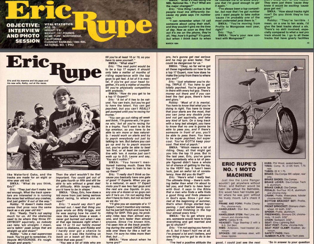 Profile Racing’s Legacy: Week 19, 1984 Part #2.